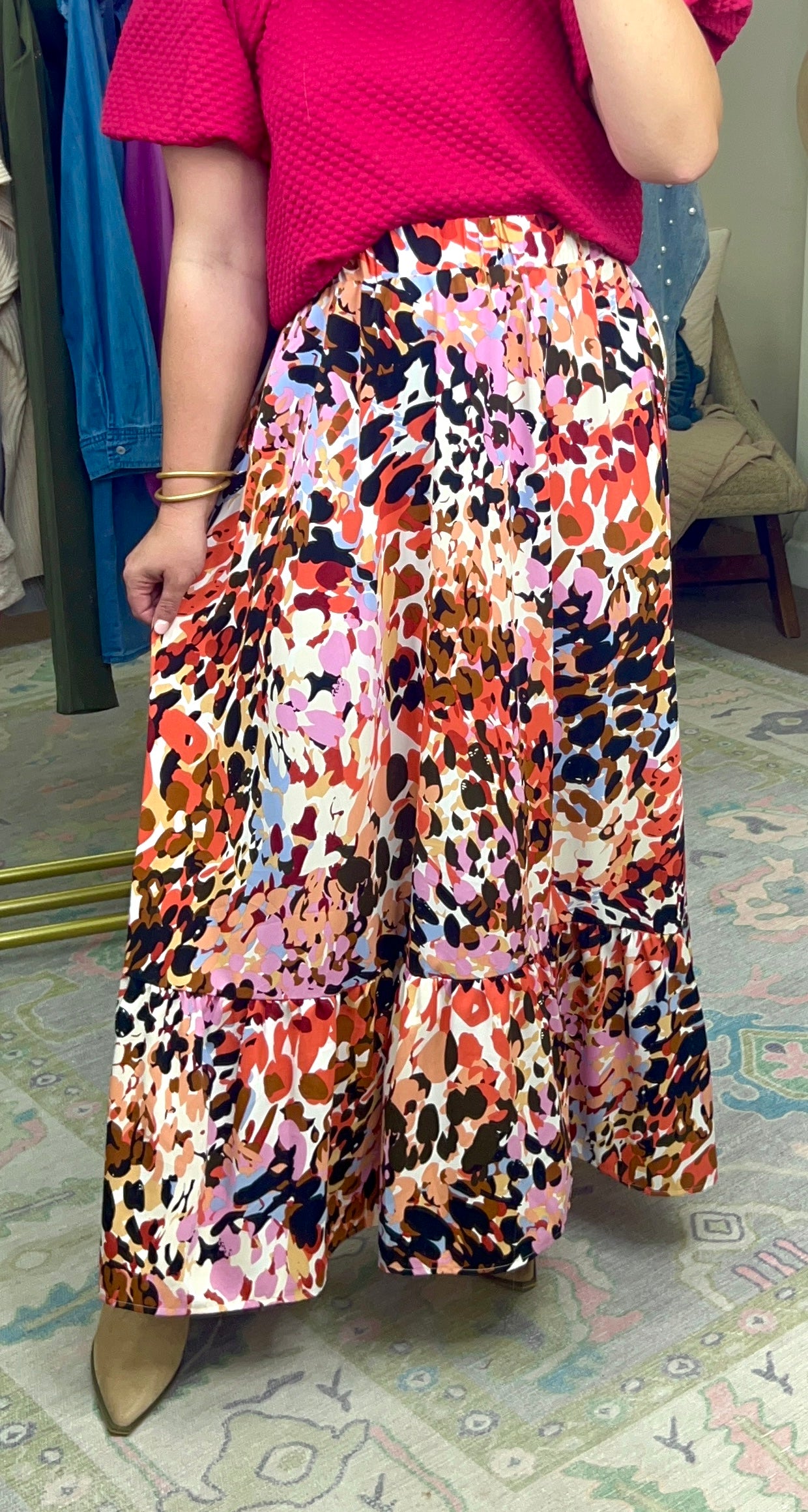 Abstract Leopard Midi Skirt – LABELS Style Room