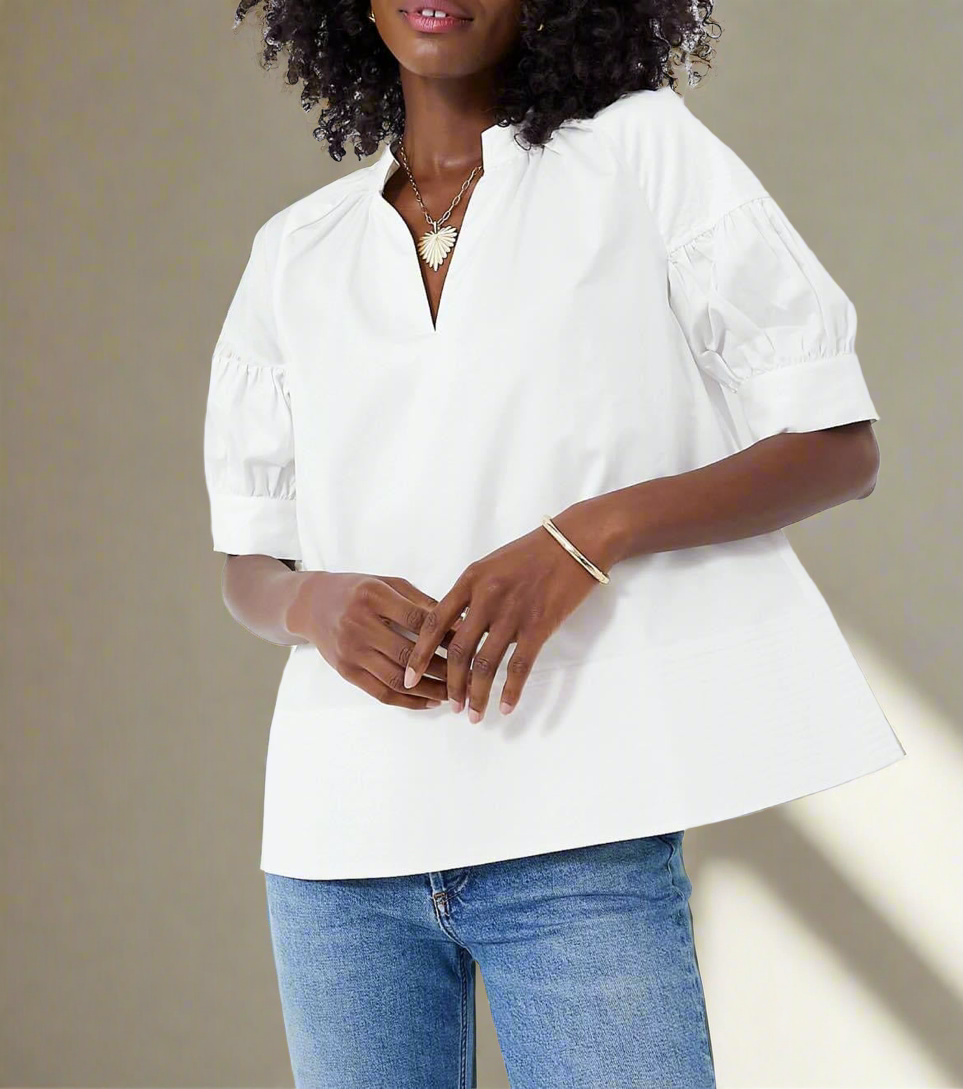 Lady Like White Poplin Blouse – LABELS Style Room