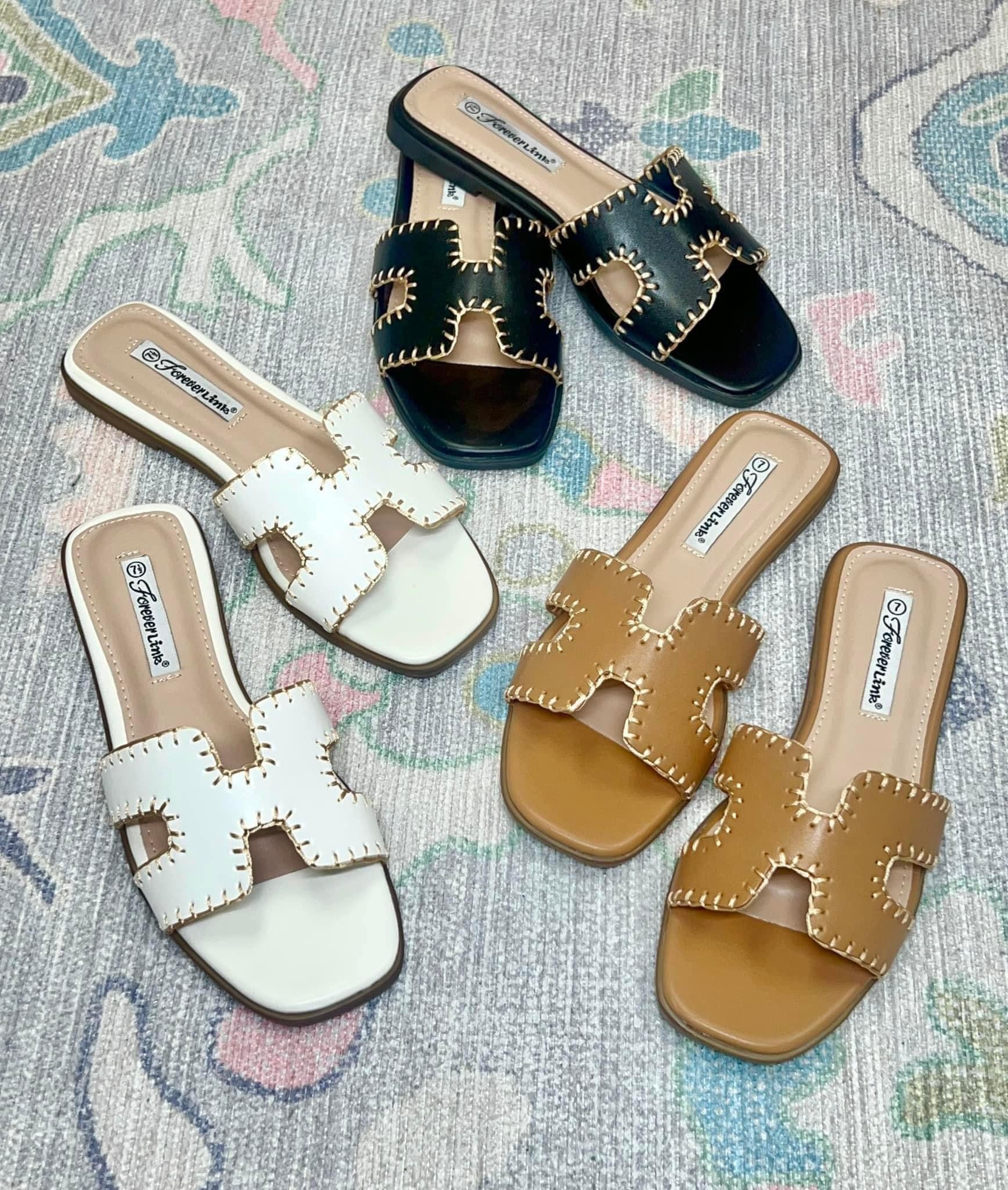 Stitch Detail H Sandals – LABELS Style Room